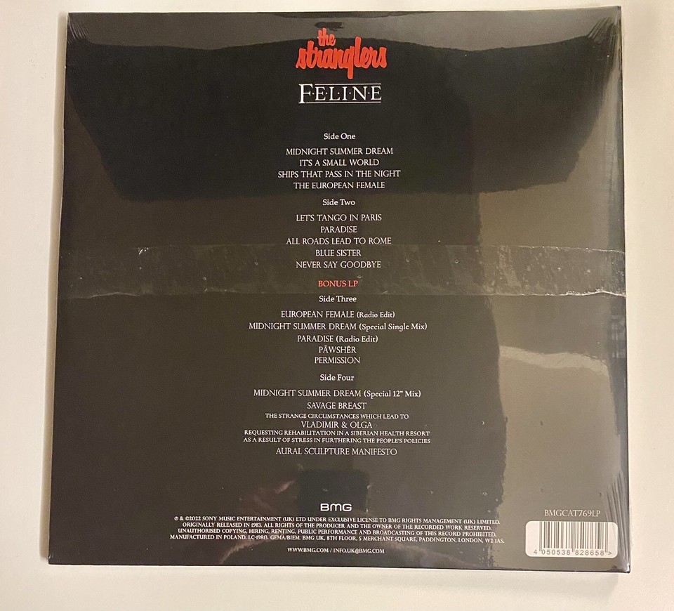 The Stranglers Feline Red & Pink Marble Double Vinyl LP 40th ...