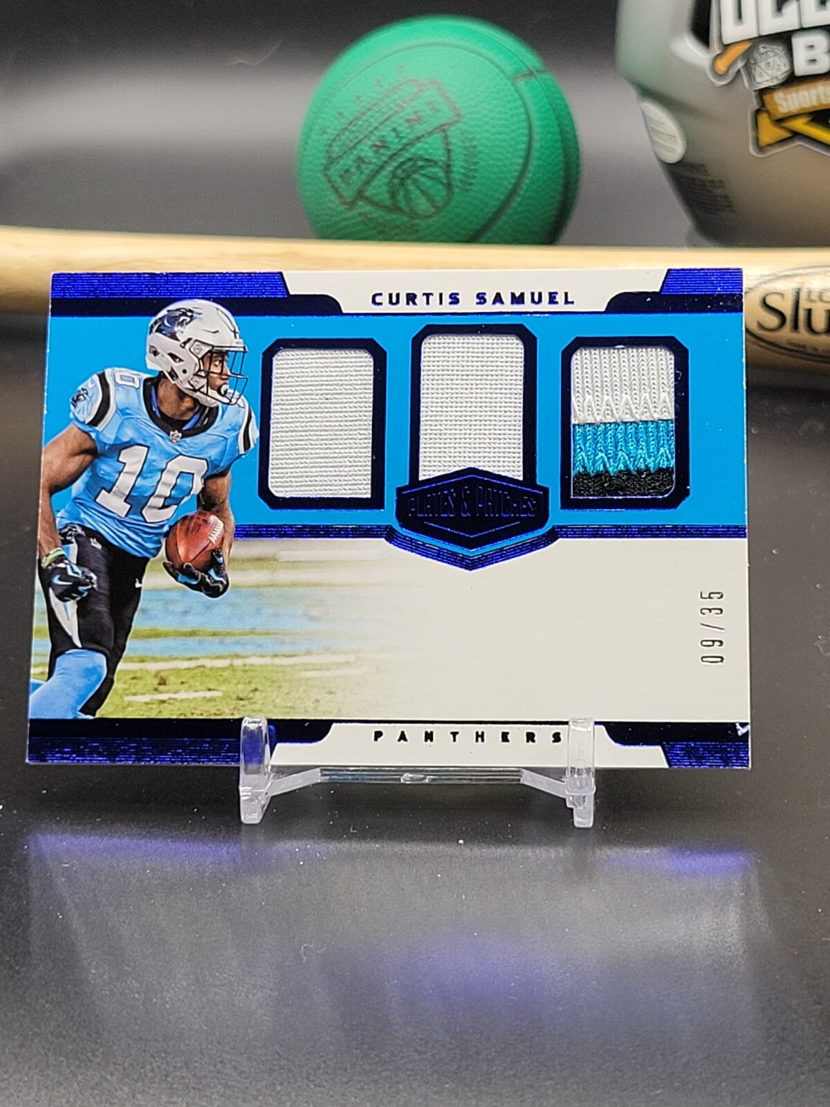 2018 Plates & Patches Curtis Samuel Triple Jersey /35 Emerald 3 Clr ...