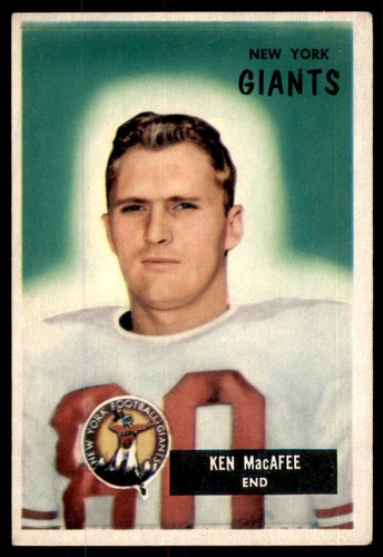 1955 Bowman Football Ken MacAfee RC New York Giants #60 | eBay