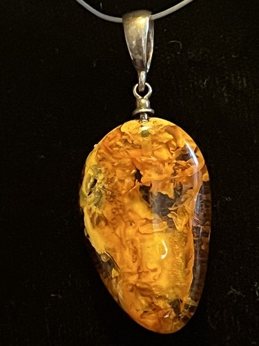 Sterling silver 925 real Amber pendant raw | eBay