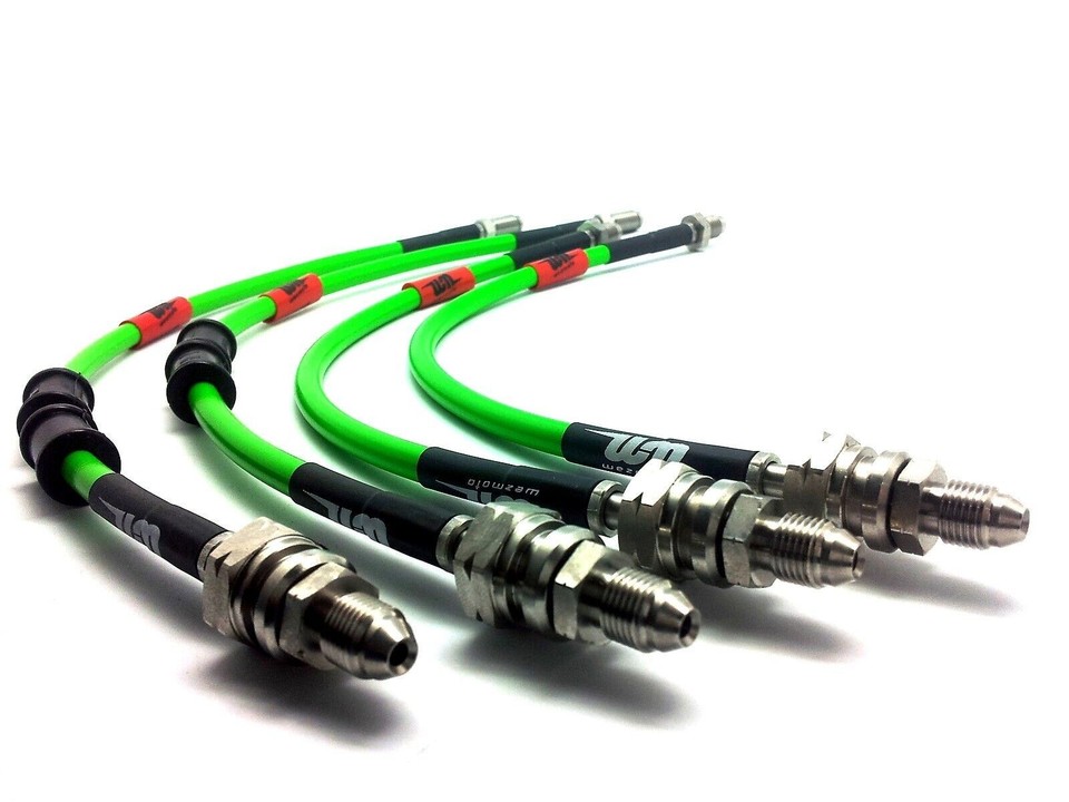 BMW e90 e91 e92 e93 RWD FULL KIT WM Stainless Steel Braided Brake Hoses ...
