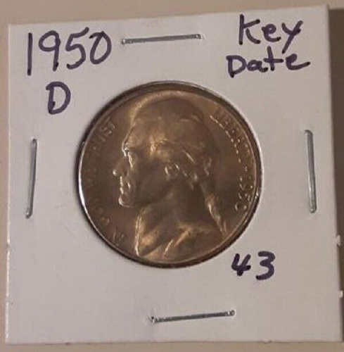 1950-D Jefferson Nickel 5C Uncirculated Denver Mint US Coin (43-469 ...