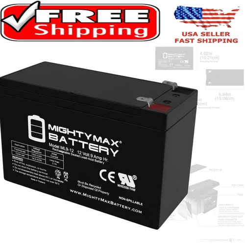 12V 9Ah Sealed Lead Acid Battery F2 Terminal Rechargeable Power Tool ...