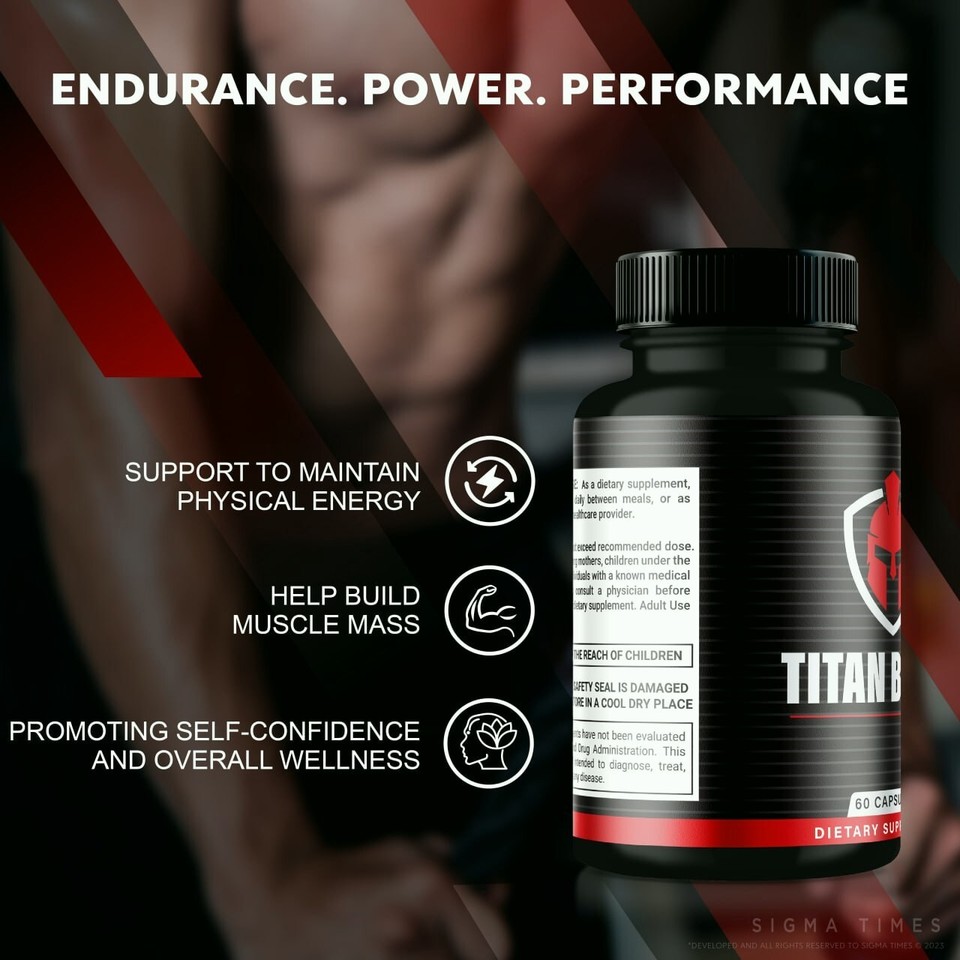 Titan Boost For Men, Titan Boost Pills, TitanBoost Male Performance Big D - 60ct | eBay