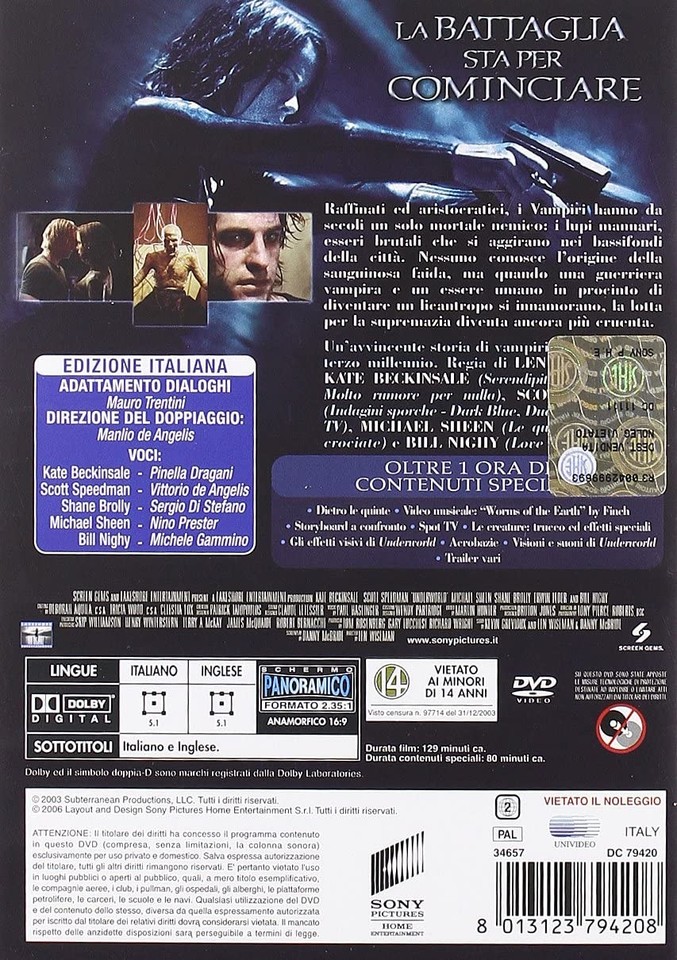 Underworld (Extended Cut) (DVD) Kate Beckinsale Scott Speedman (UK ...