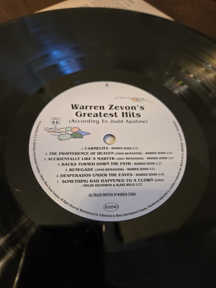 Warren Zevon Greatest Hits According To Judd Apatow. RSD Vinyl LP. NM ...