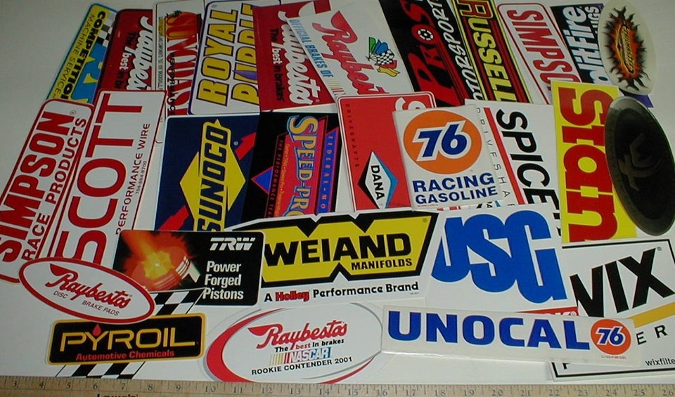 30 Hot Rod Nascar Drag Racing Fender Contingency Speedshop Decal ...