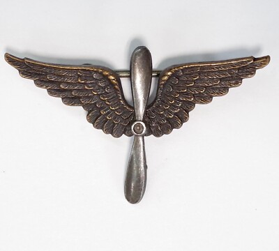 RaRe GAUNT London WWI US Army Air Service USAAS Officer COLLAR Pin ...