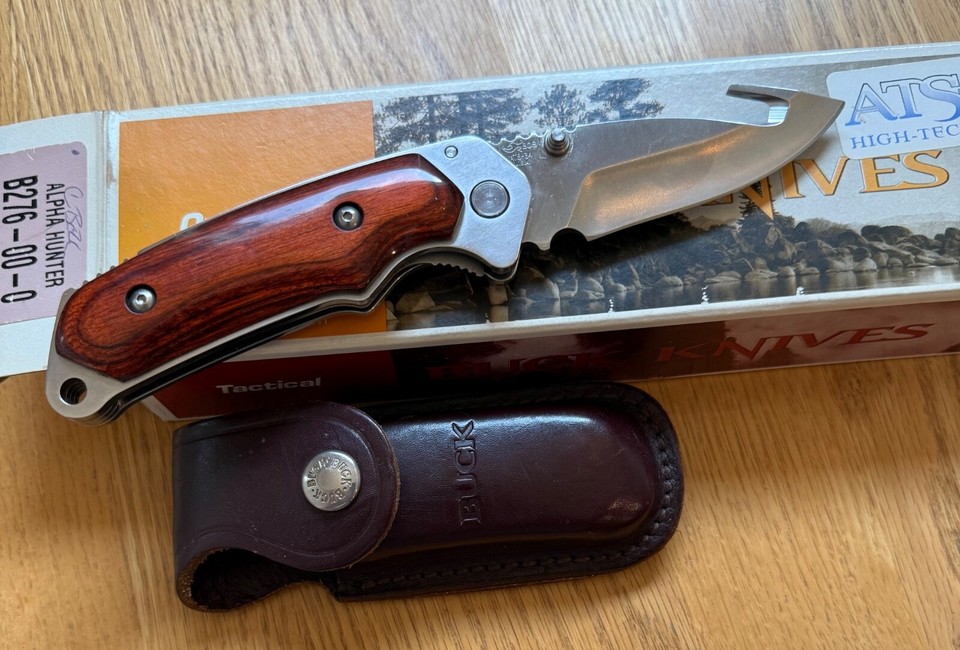 VINTAGE 1ST PRODUCTION RUN BUCK 276 ALPHA HUNTER KNIFE NEVER USED IN ...