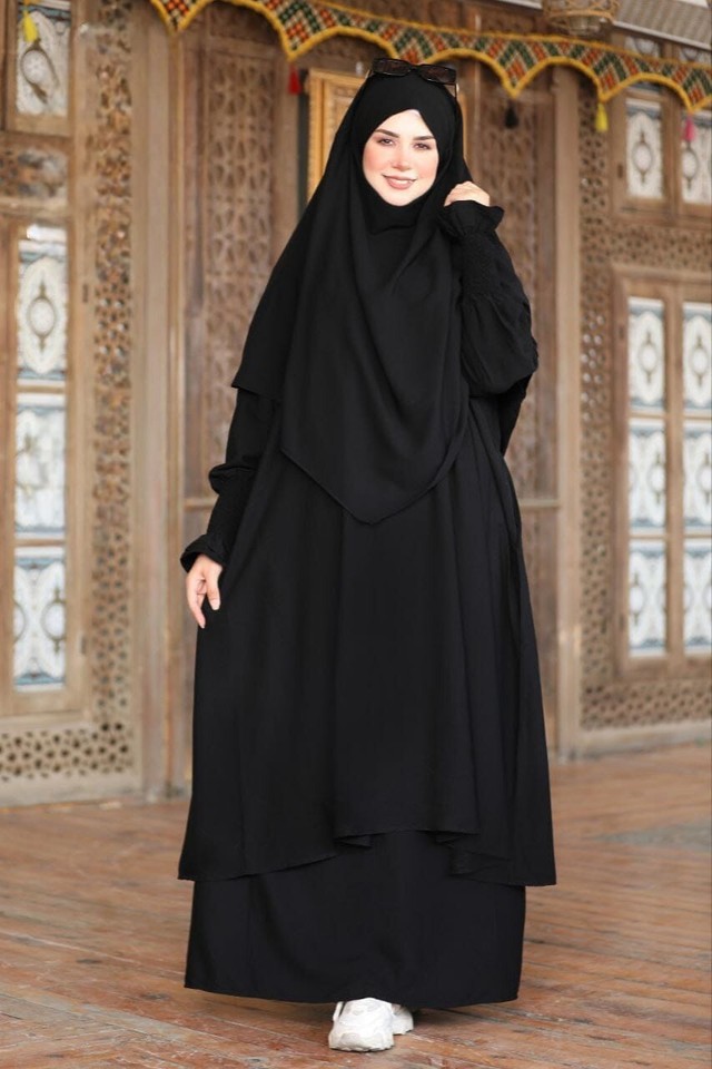 5 pcs long sleeve muslim women clothing with hijab and nekap 2025 style ...