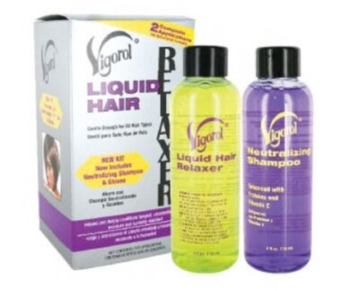 Vigorol Liquid Hair Relaxer Kit - All Hair Types- 2 Complete ...