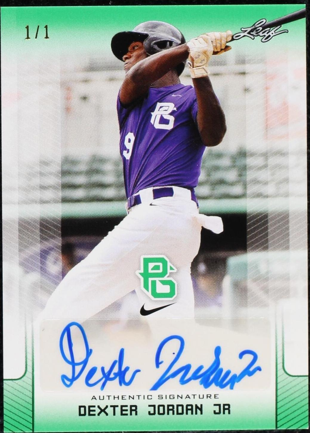 2017 Leaf Perfect Game National Showcase - Dexter Jordan Jr #BA-DJ1 ...