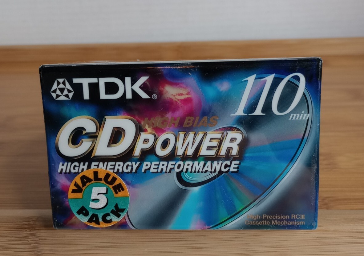 TDK CD Power 110 Minutes 5 Pack Audio Cassettes SEALED High Bias IECII ...