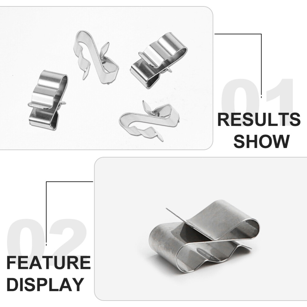 50 Pcs Stainless Photovoltaic Clamp Wire Trailer Frame Clips PV Panel ...