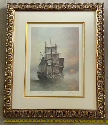 Vintage Ltd Edition Serigraph Print • A/P Signed John Kelly • " Sail to ...