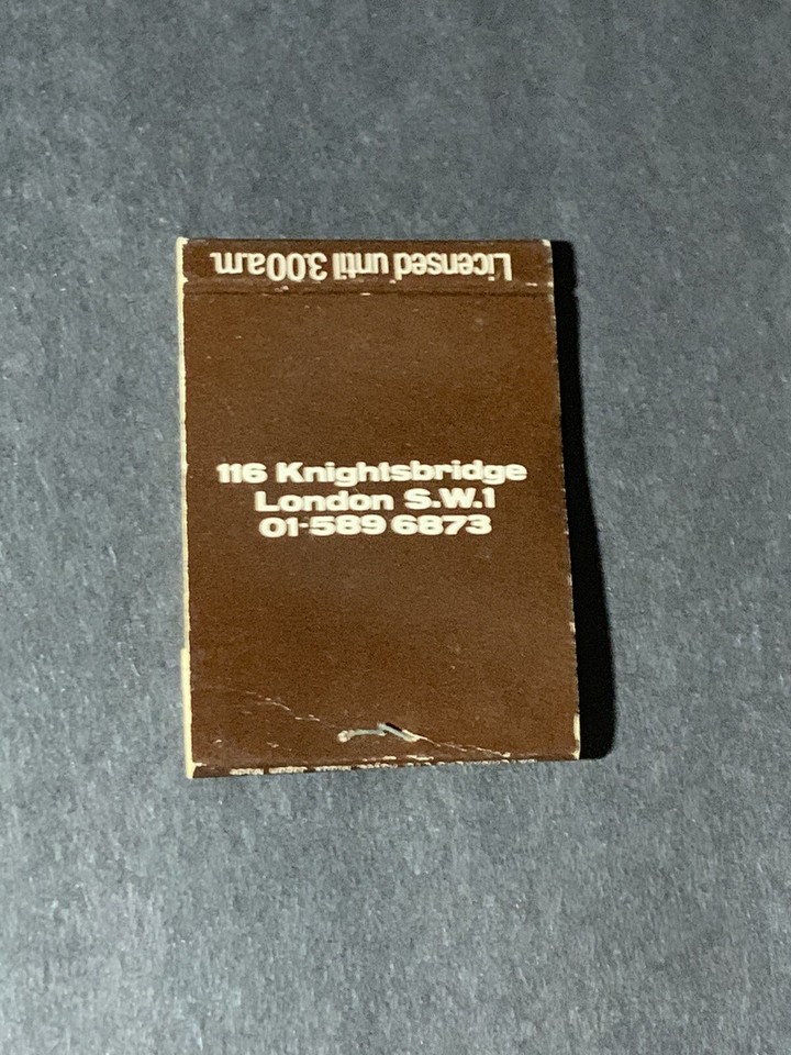 Vintage Britain Matchbook: “Sloane’s Cafe” London, England | eBay