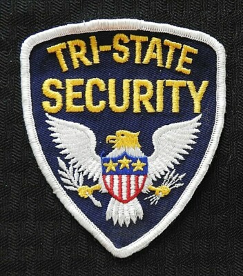 1970 "TRI-STATE SECURITY GUARD SERVICE" LARGE CHEESECLOTH SHOULDER ...