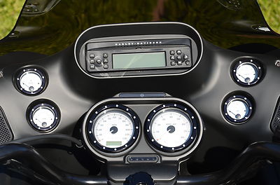 Black Speedometer Guage Bezel Cover Bezels Harley Street Electra Glide ...
