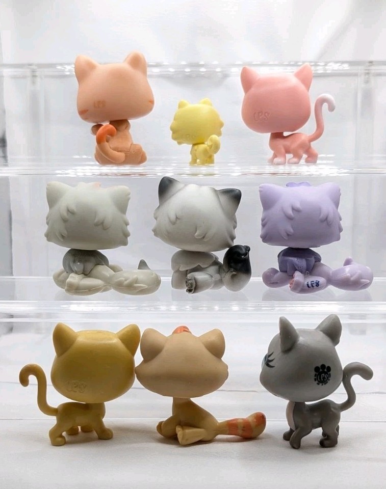 LPS Littlest Pet Shop Lot 9 Cats Short Hair Persian Kitten | eBay