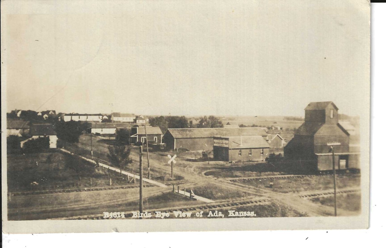 Ada, Kansas-Birdseye View of Ada-Real Postcard-M L Zercher-Topeka ...