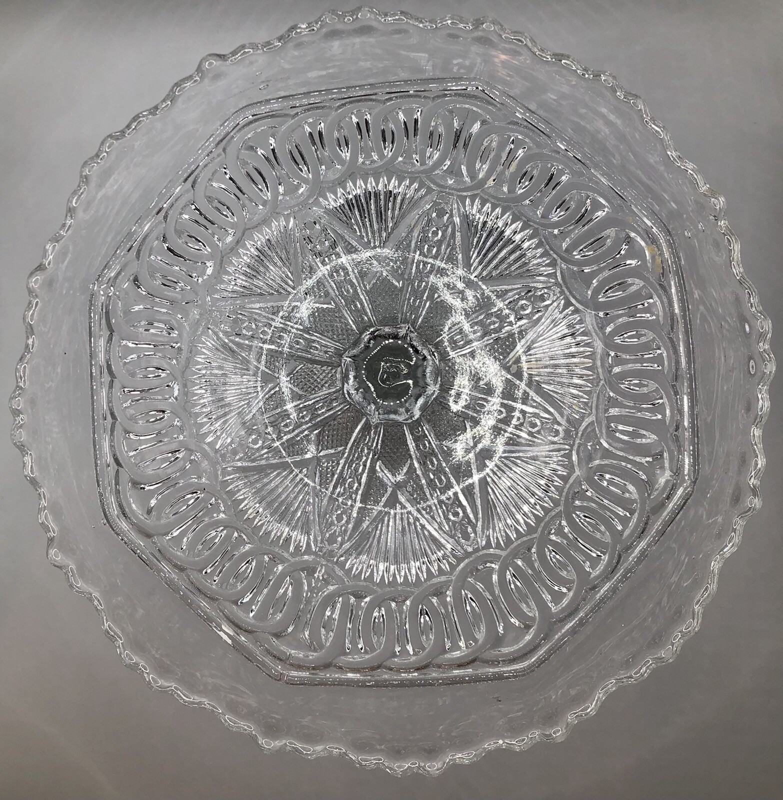 Lovely Higbee Yoke And Circle Compote Pedestal Bowl Early American ...