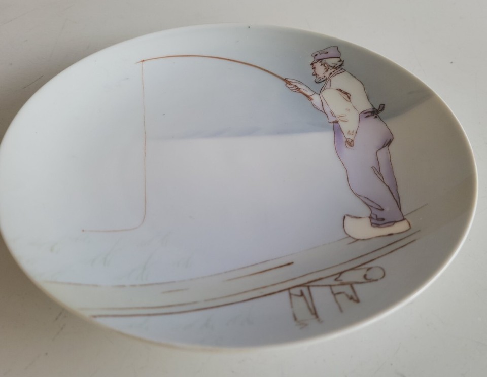 Rosenthal Bavaria Hand Painted Fisherman Fishing Dutch Plate 8" | eBay