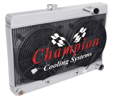 JR Champion 3 Row Radiator W/ 2 12" Fans for 1961 - 1963 Pontiac ...