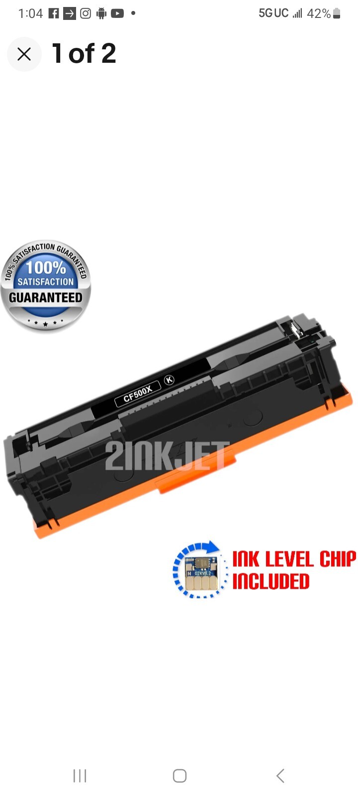 CF500X 202X Bk Toner Cartridge For HP Color LaserJet Pro M254dn M281cdw ...