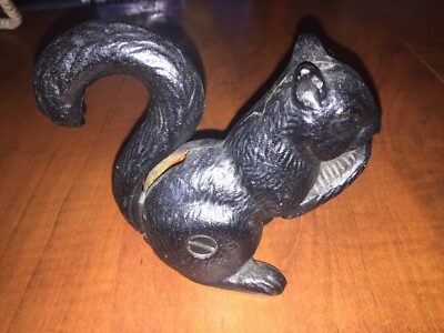 Vintage Nut Cracker - Cast Iron Squirrel - Hand Operated Tail Jaw ...