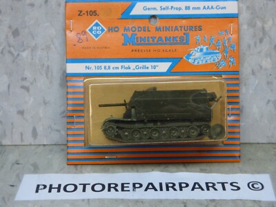 Roco Minitanks (NEW) 1/87 WWII German Grille 10 88mm AAA SP Gun Tank ...