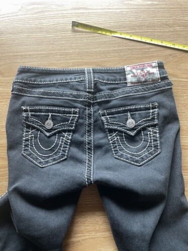 True religion jeans super skinny 26, black, front pockets & flap ...