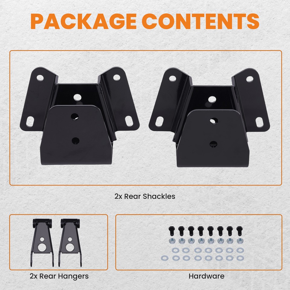 4" Drop Shackles & Hangers Lowering Kit For Ford F150 F100 2WD 1973 ...