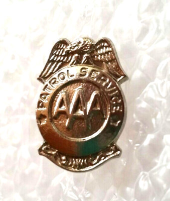 Vintage AAA Patrol Service Lapel Pin, Triple A High Quality Silver Tone ...