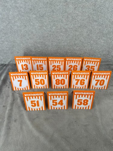 Vintage Lot of 13 Assorted Whataburger Individual Restaurant Table Tent ...