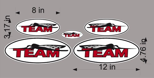 SKEETER Boats TEAM Logo / 5 PACK / Oval Vinyl Vehicle Watercraft ...