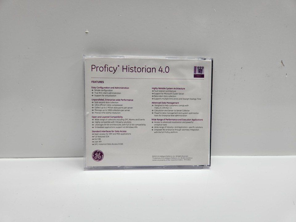 GE PROFICY HMI/SCADA CIMPLICITY 8.1 AND HISTORIAN 4.0 SOFTWARE DVD ROM ...