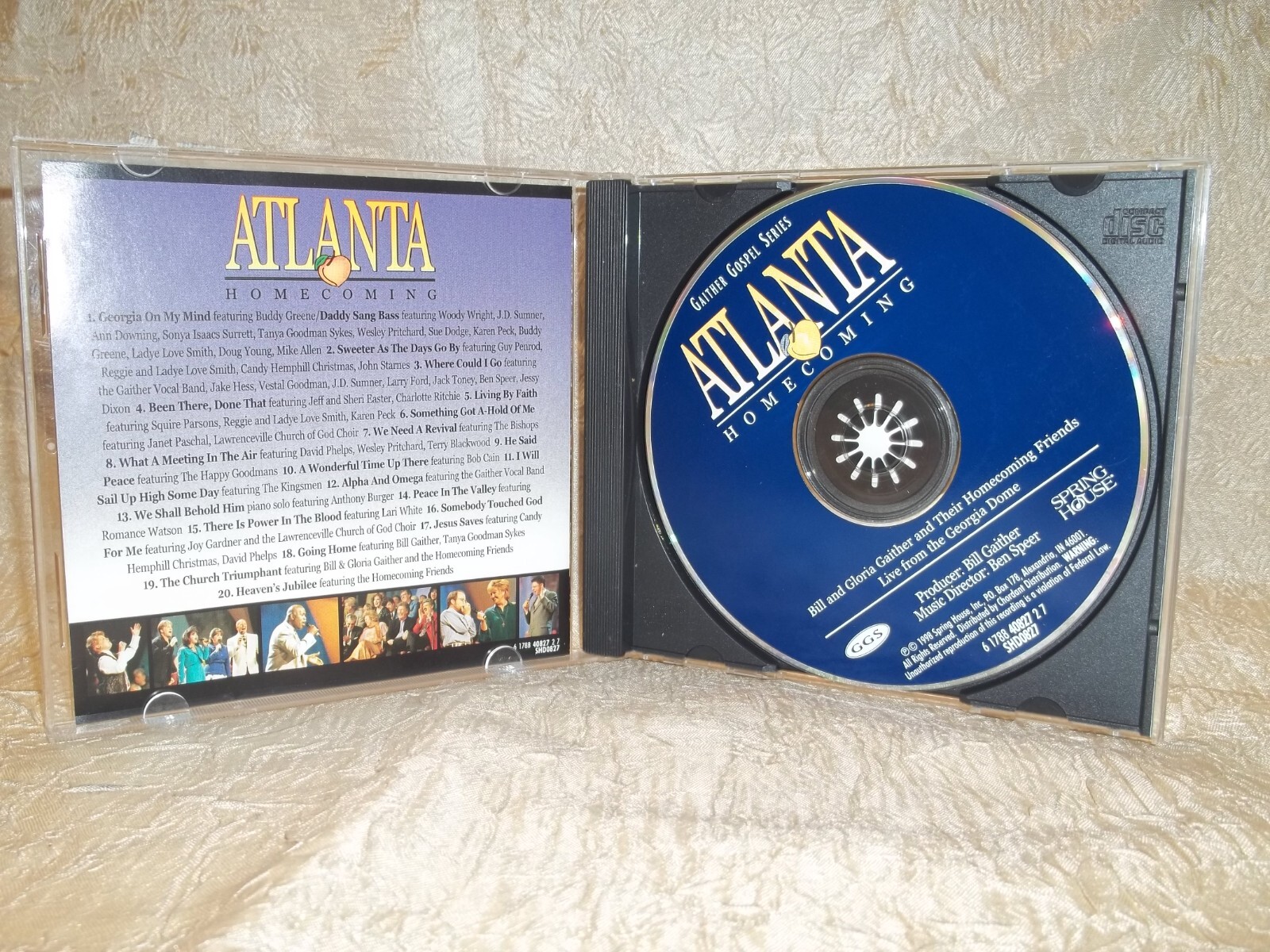 BILL & GLORIA GAITHER Atlanta Homecoming Gaither Gospel Series CD 1998 ...