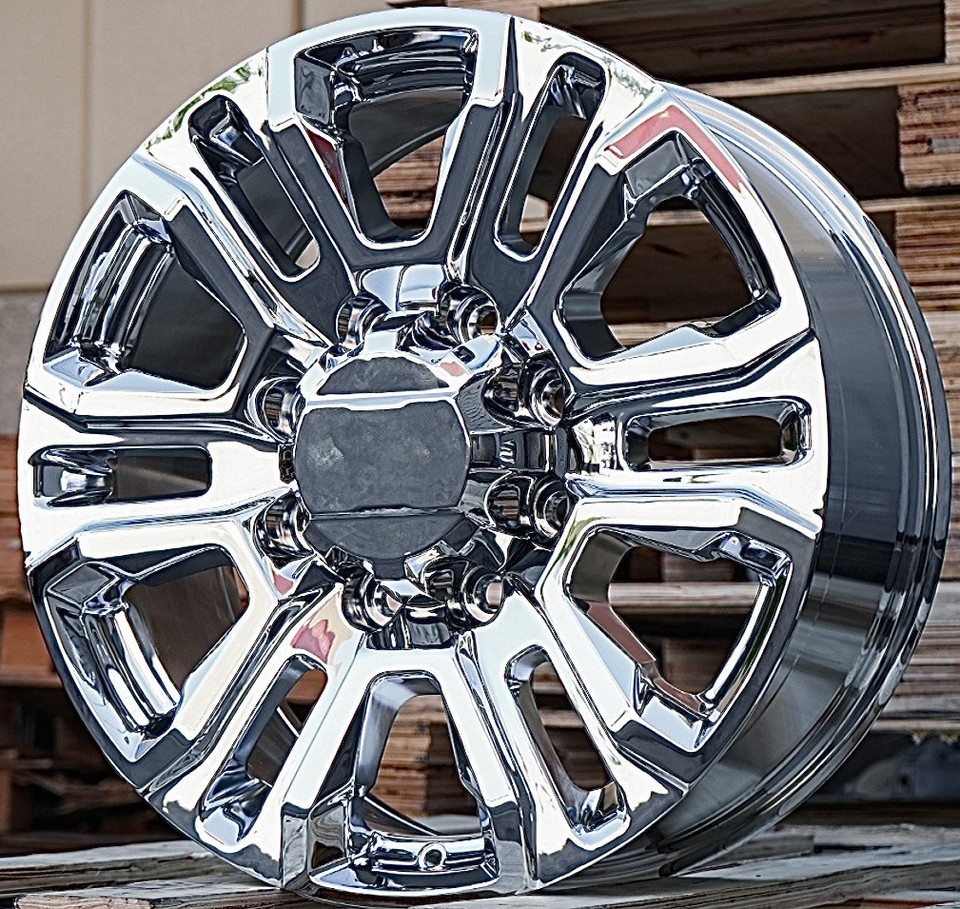 2011-2024 Chevy Silverado 2500 3500 20" Chrome OE Replica 5957 Wheels ...