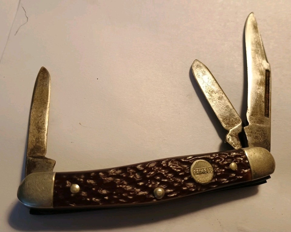 VTG John Primble 5370 ⭐️ 3 Blade Pocket Knife All Blades Snap! No ...