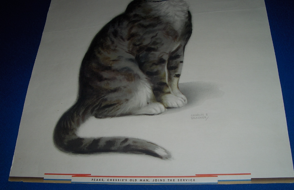 Peake Chessie's Old Man WWII Poster Charles Bracker Art Chesapeake ...