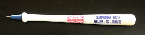 1977 DODGERS VS PHILLIES SOUVENIR LOUISVILLE SLUGGER LOGO BASEBALL BAT ...
