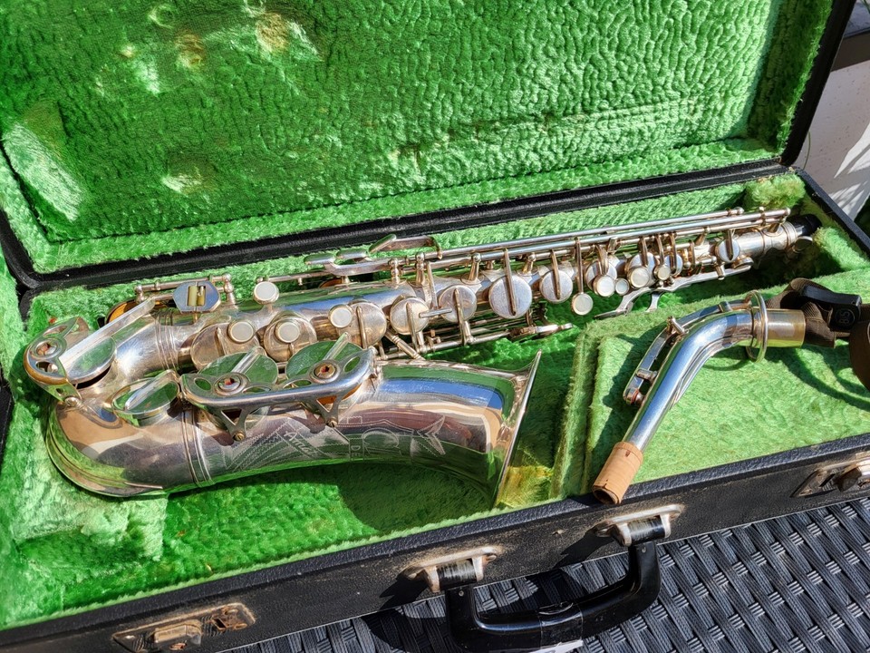 SILVER AMATI KRASLICE DELUXE ALTO SAXOPHONE/SAX ALTO SAXOPHONE SILVER ...