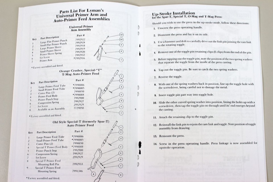 Lyman 55 Powder Measure Reloading Owner User Manual Instructions ...