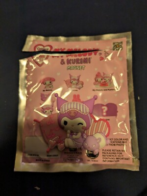 Kuromi on couch Figural Monogram My Melody & Kuromi magnet | eBay