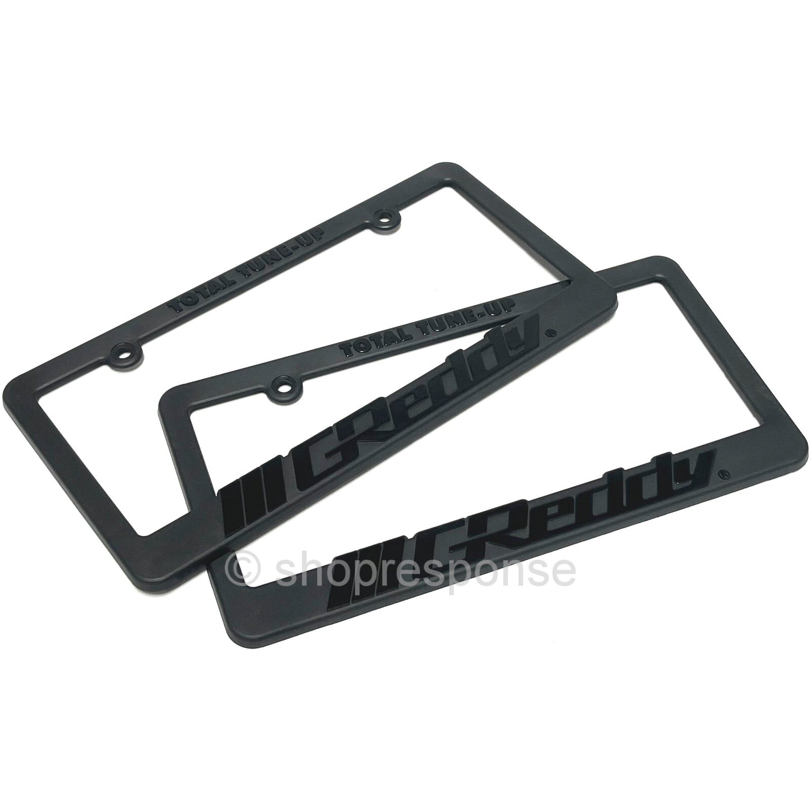 GReddy Black Out License Plate Frame x2 Black Plastic 21112001 ...