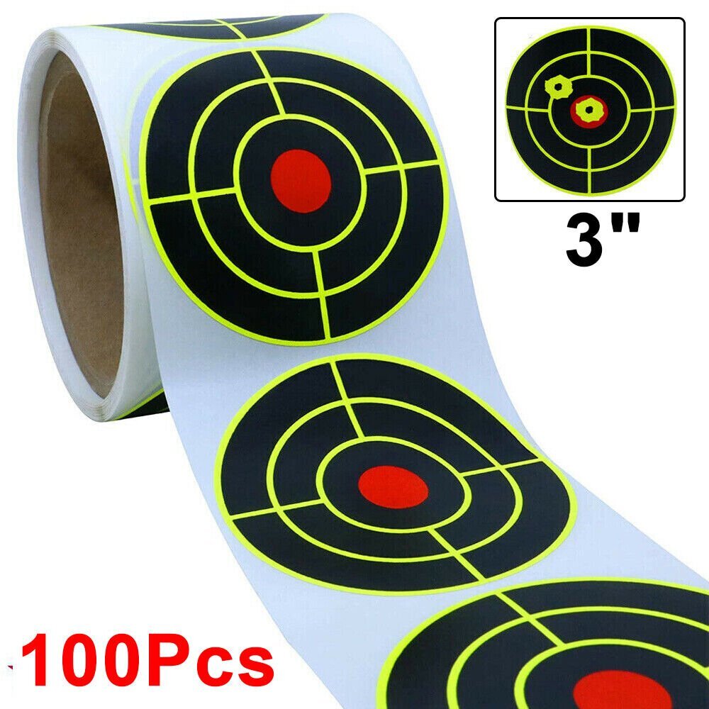 100/250Pcs 3"Shooting Self Adhesive Targets Splatter Reactive Stickers ...