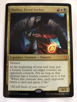 MTG Commander 2017 Mathas, Fiend Seeker Foil 042/309 LP Mythic | eBay