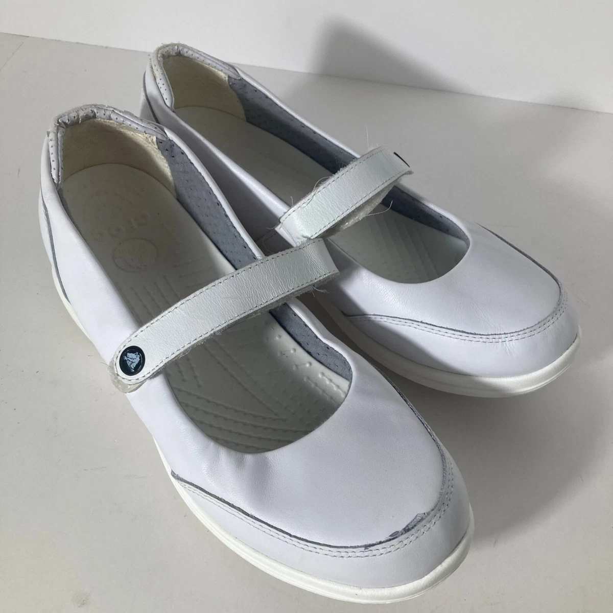 White Mary Jane Nursing Shoes