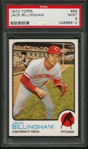 1973 TOPPS #89 JACK BILLINGHAM CINCINNATI REDS PSA 9 BIG RED MACHINE ...