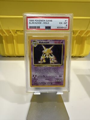 Pokemon Trading Card Game TCG Unlimited Base Set Holo Alakazam #1 - PSA ...